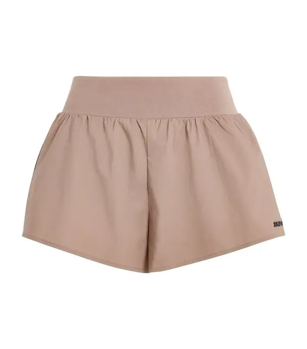 SKIMS Stretch-cotton Woven Flutter Shorts - Beige