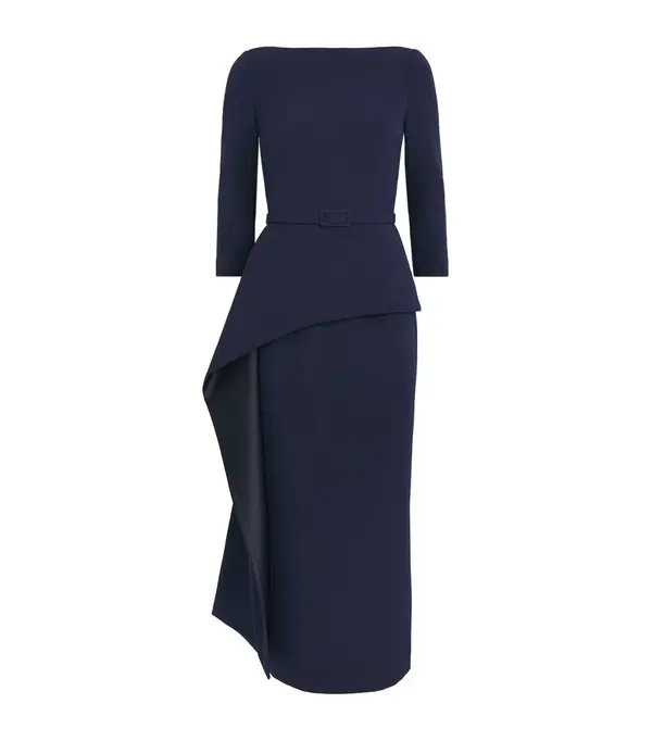 Safiyaa Ruffle Peplum Midi Dress