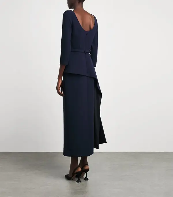 Safiyaa Ruffle Peplum Midi Dress
