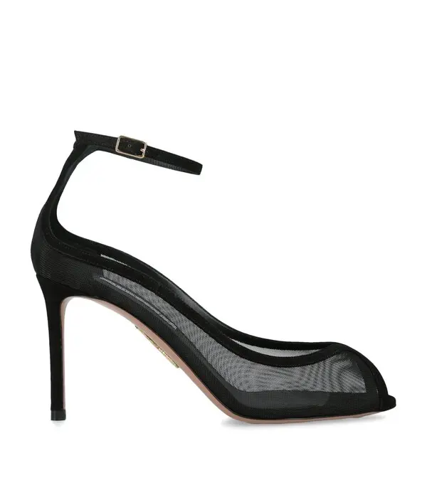 AQUAZZURA Mesh Love Affair Pumps 85 - Black