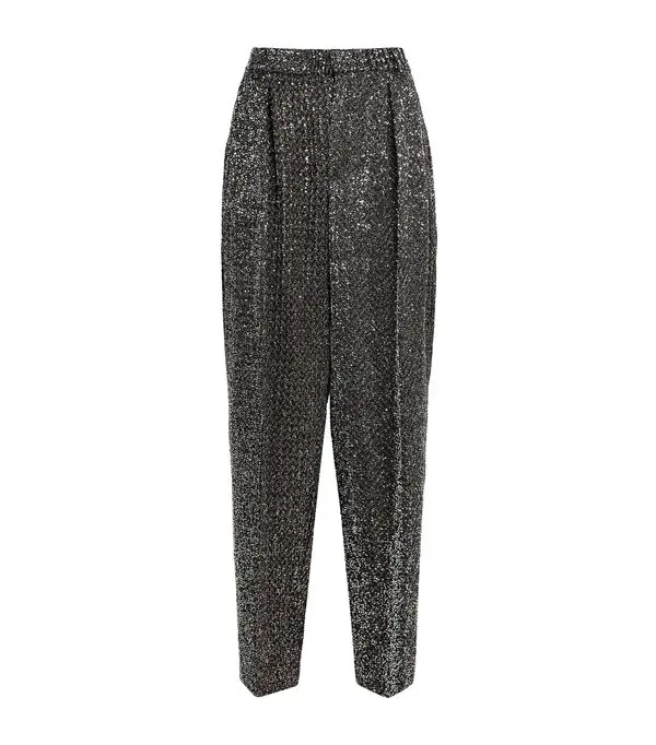 Missoni Metallic Straight Trousers - Black