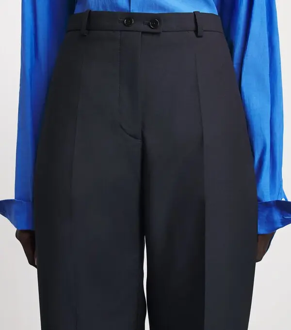 JIL SANDER Wool-mohair Straight Trousers