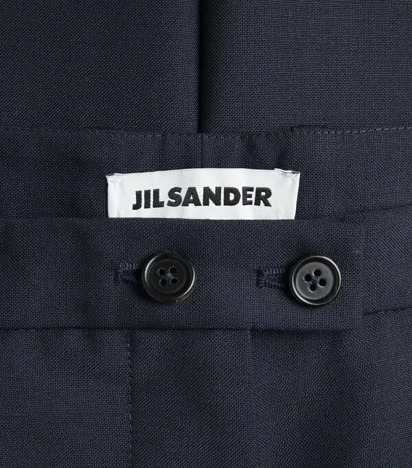 JIL SANDER Wool-mohair Straight Trousers