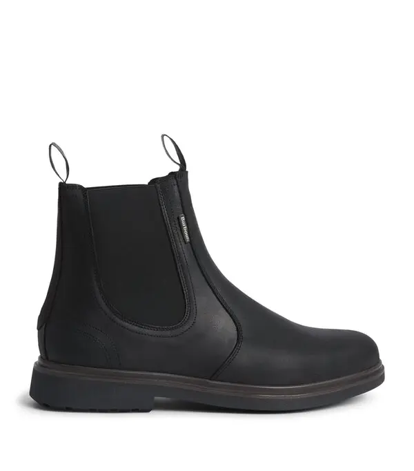 Barbour Leather Hale Chelsea Boots - Black