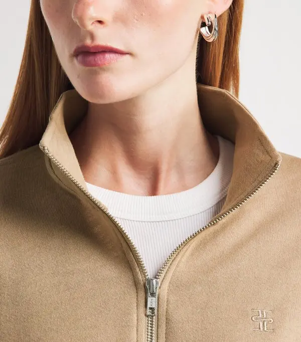 Eterne Cropped Half-zip Sweatshirt