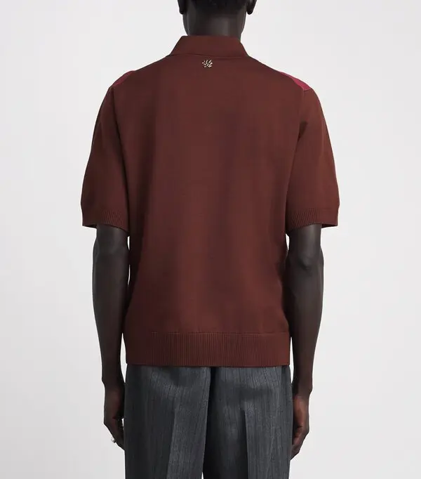 Amiri Wool-blend Panelled Knit Shirt