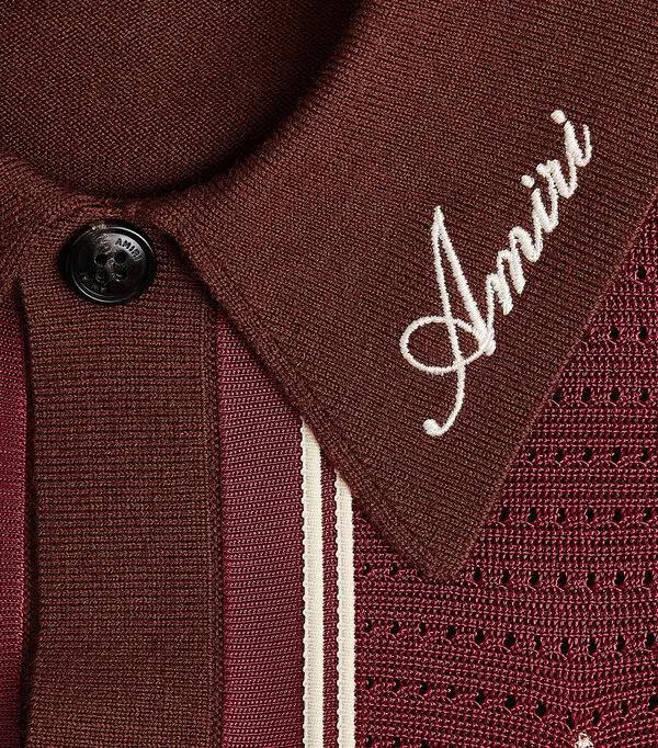 Amiri Wool-blend Panelled Knit Shirt