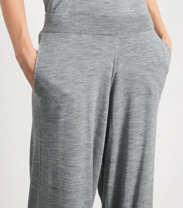 Johnstons Of Elgin Superfine Merino Wool Ina Knitted Trousers