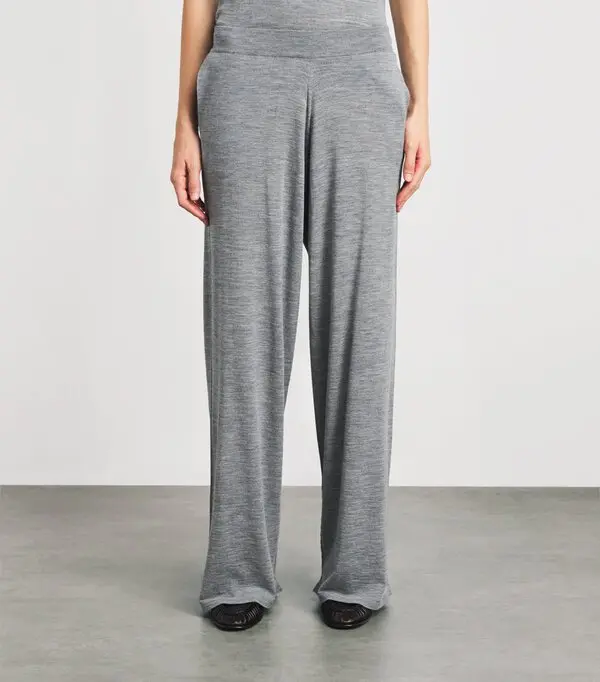 Johnstons Of Elgin Superfine Merino Wool Ina Knitted Trousers