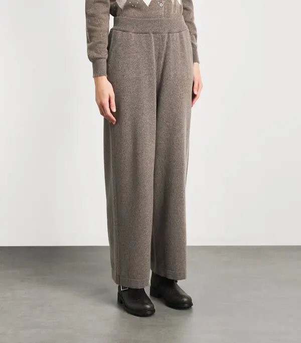 Johnstons Of Elgin Cashmere-blend Knitted Trousers