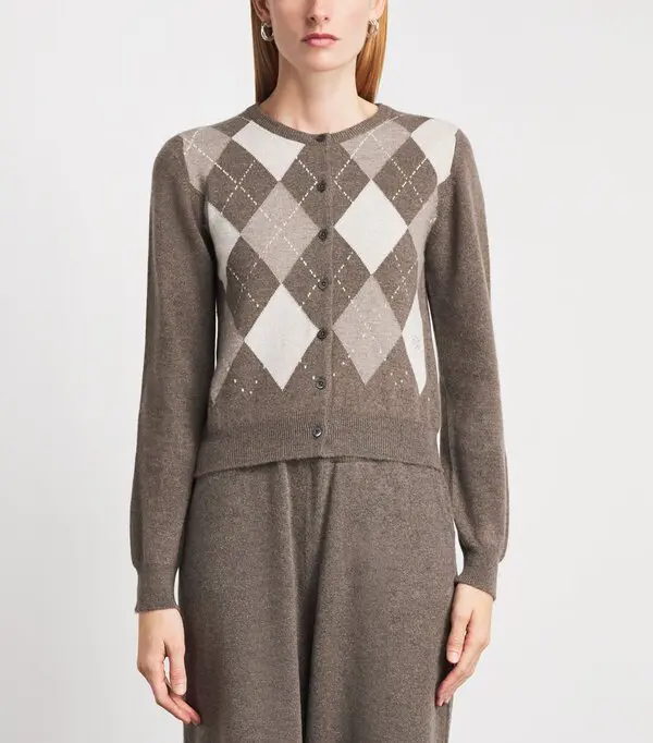 Johnstons Of Elgin Cashmere Argyle Cardigan