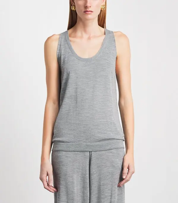 Johnstons Of Elgin Superfine Merino Wool Greer Tank Top