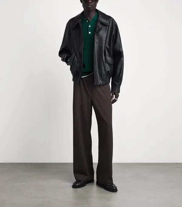 Casablanca Pointelle-knit Polo Shirt