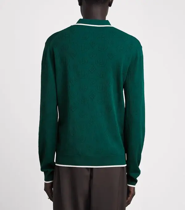 Casablanca Pointelle-knit Polo Shirt