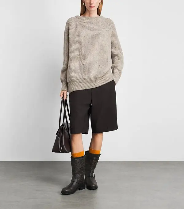 Johnstons Of Elgin Donegal Cashmere Ribbed Norah Sweater