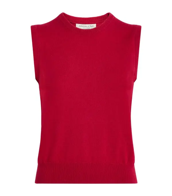 Johnstons Of Elgin Cashmere Iris Tank Top - Red