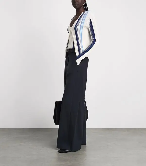 Theory Wool-blend Wide-leg Trousers