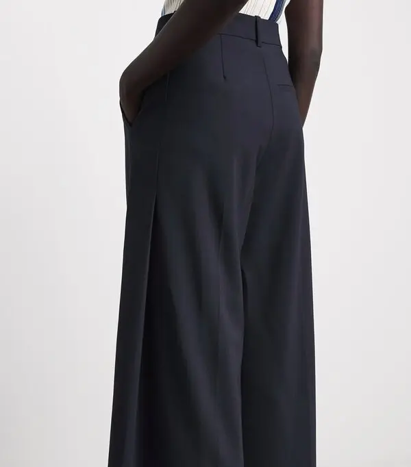 Theory Wool-blend Wide-leg Trousers