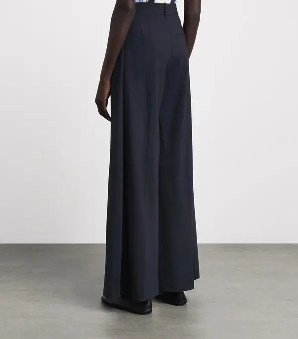 Theory Wool-blend Wide-leg Trousers