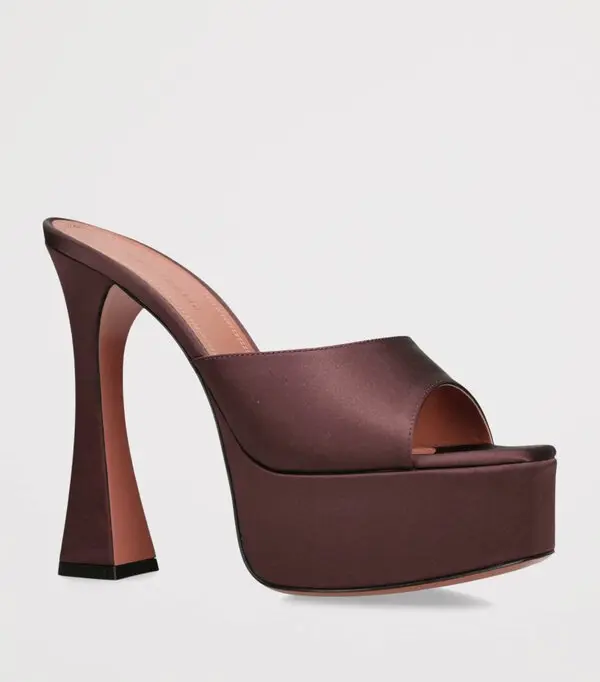 Amina Muaddi Satin Dalida Mules 140
