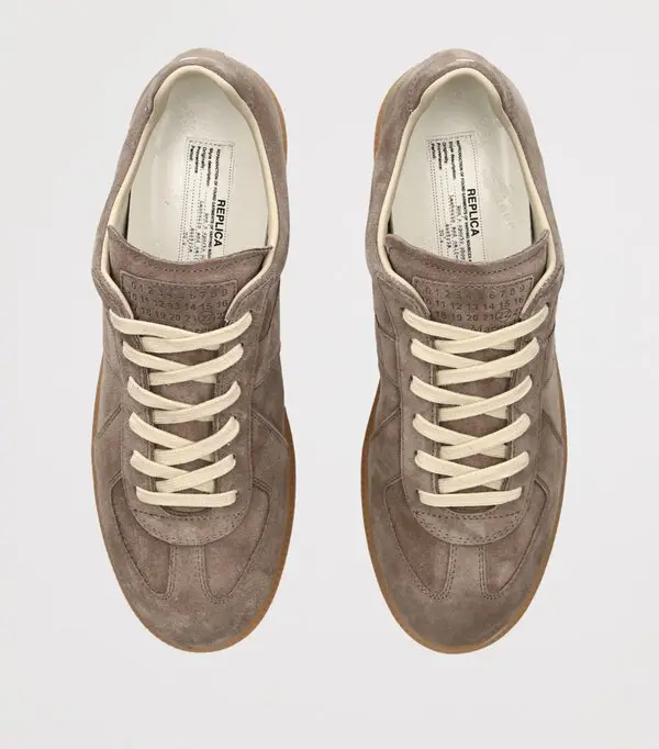 MAISON MARGIELA Suede Replica Sneakers - Brown