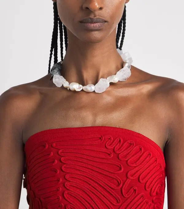 Cult Gaia Embroidered Edina Maxi Dress