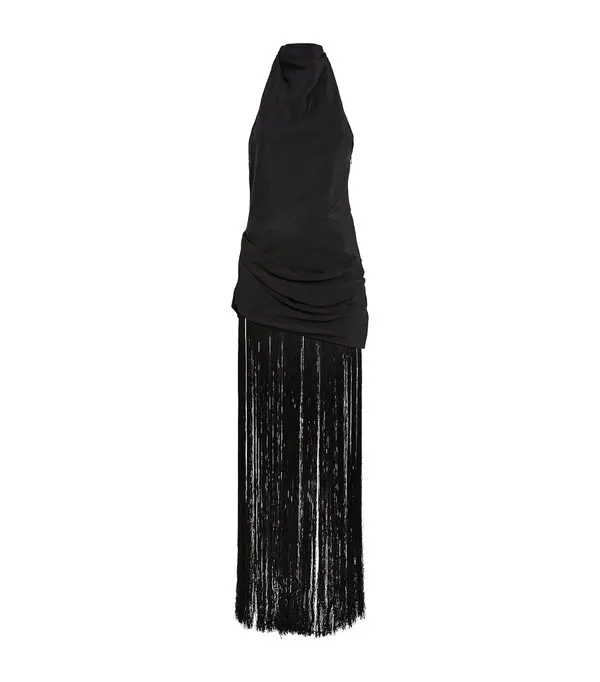 Cult Gaia Fringe-detail Noosha Maxi Dress - Black