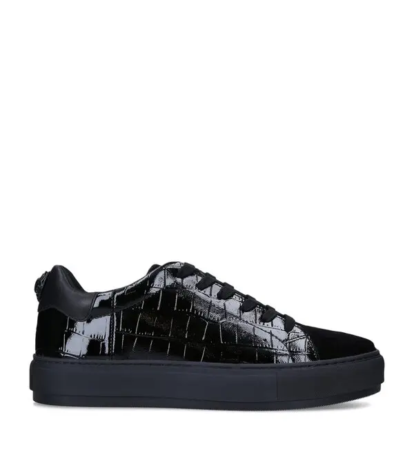 Kurt Geiger Croc-embossed Leather Laney Sneakers