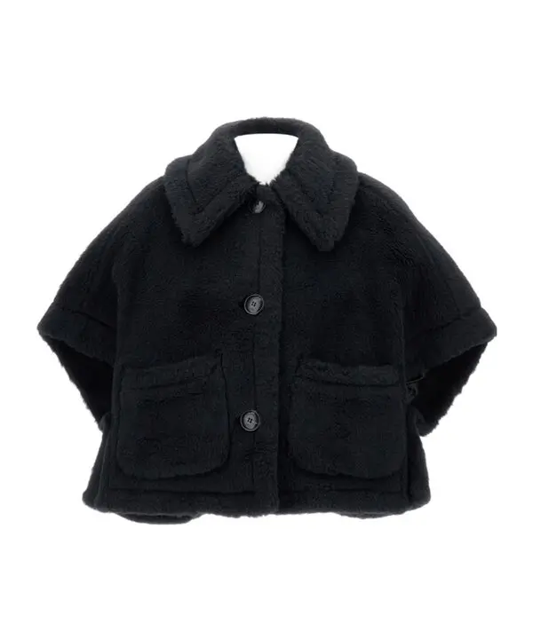 Max Mara Newterzo1 Button-up Cape - Black