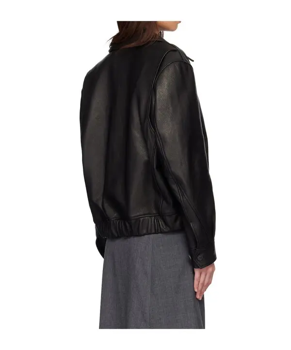 COOR Lapel Leather Jacket