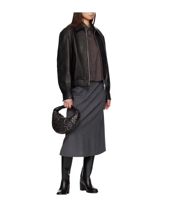 COOR Grained Goatskin Leather Jacket