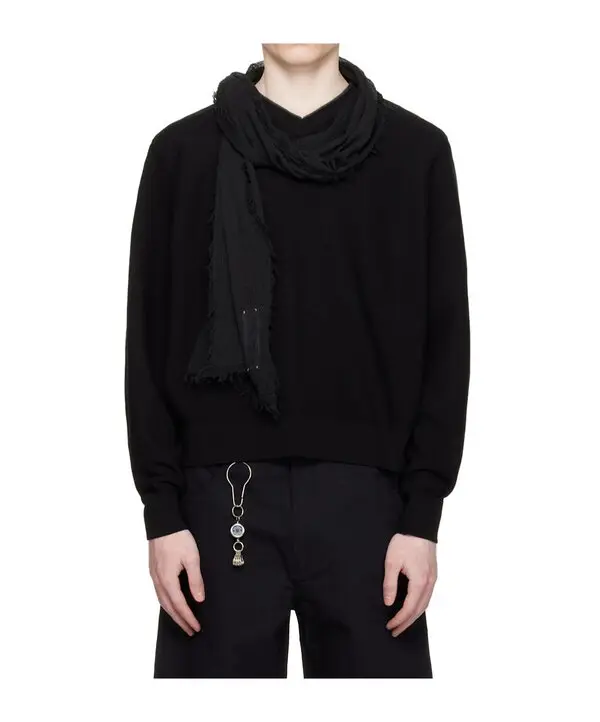 COOR V-neck Layered Sweater - Black