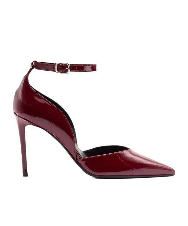 CHANTAL THOMASS Side-cut Ankle-strap Stiletto Pumps - Bordeaux