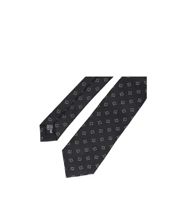 Emporio Armani Geometric Dot Jacquard Tie - Black