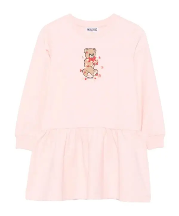 Moschino Teddy Bear Ruffled Dress - Pink