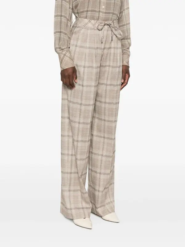 ERMANNO FIRENZE Checked Casual Trousers