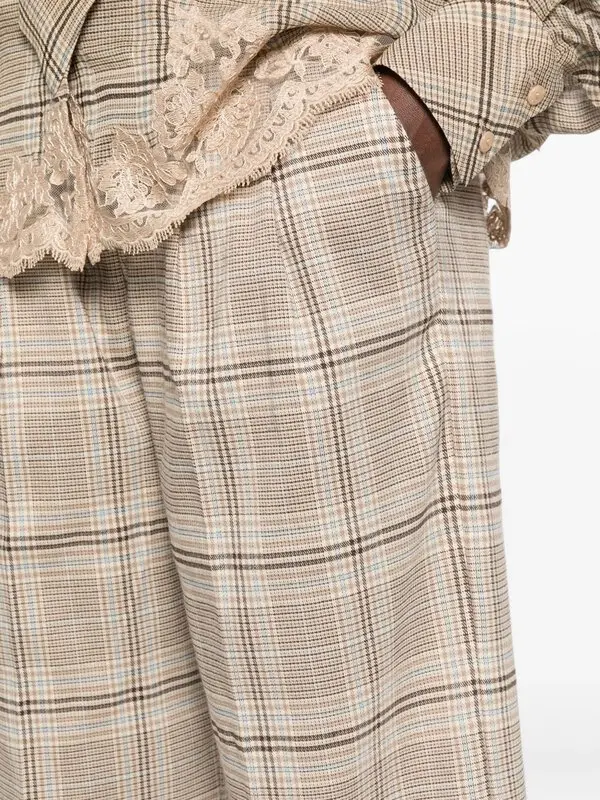 ERMANNO FIRENZE Checked Casual Trousers