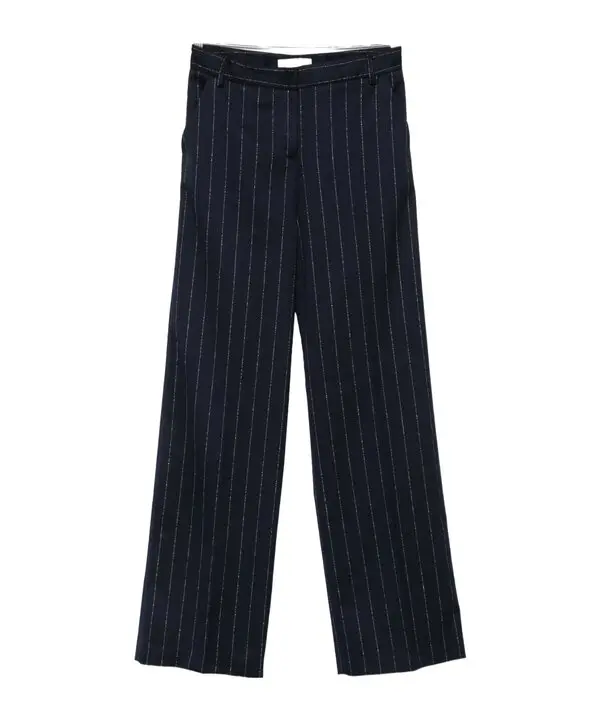 ERMANNO FIRENZE Pinstriped Casual Trousers - Blue