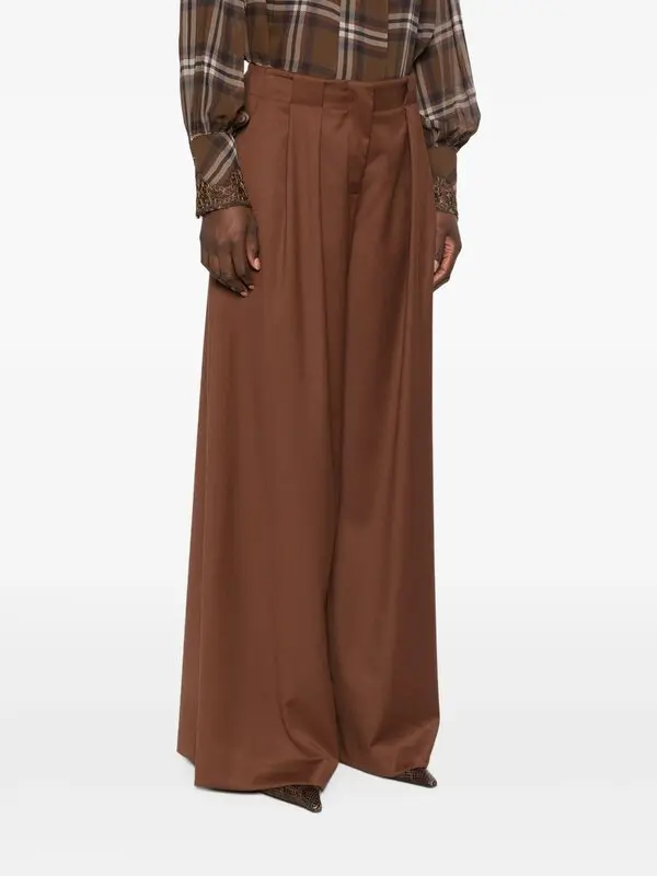 ERMANNO FIRENZE Pleated Wide-leg Casual Trousers
