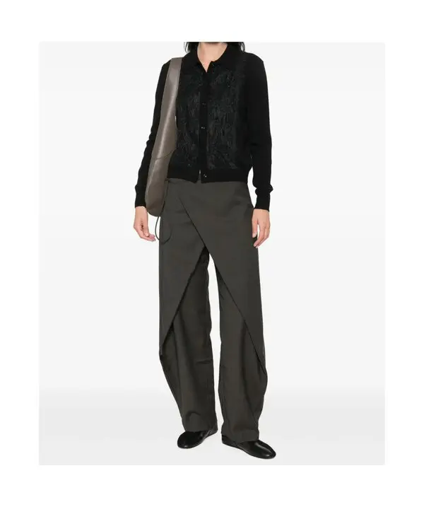 ERMANNO FIRENZE Lace-panel Knit Top