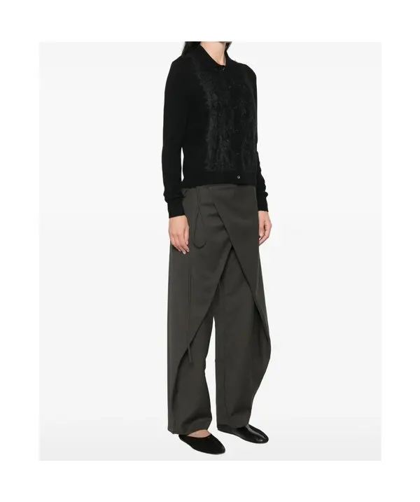 ERMANNO FIRENZE Lace-panel Knit Top