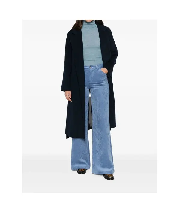 ERMANNO FIRENZE Corduroy-effect Wide-leg Casual Trousers