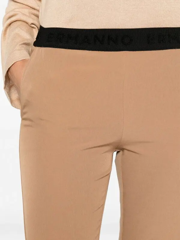 ERMANNO FIRENZE Logo-waistband Casual Trousers