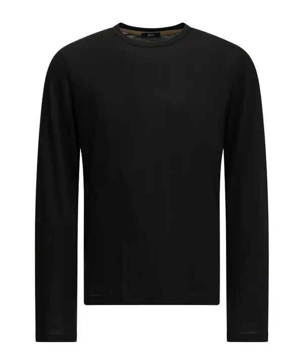 Herno Long-sleeve Wool T-shirt - Black