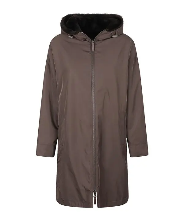 YVES SALOMON Midlength Hooded Parka