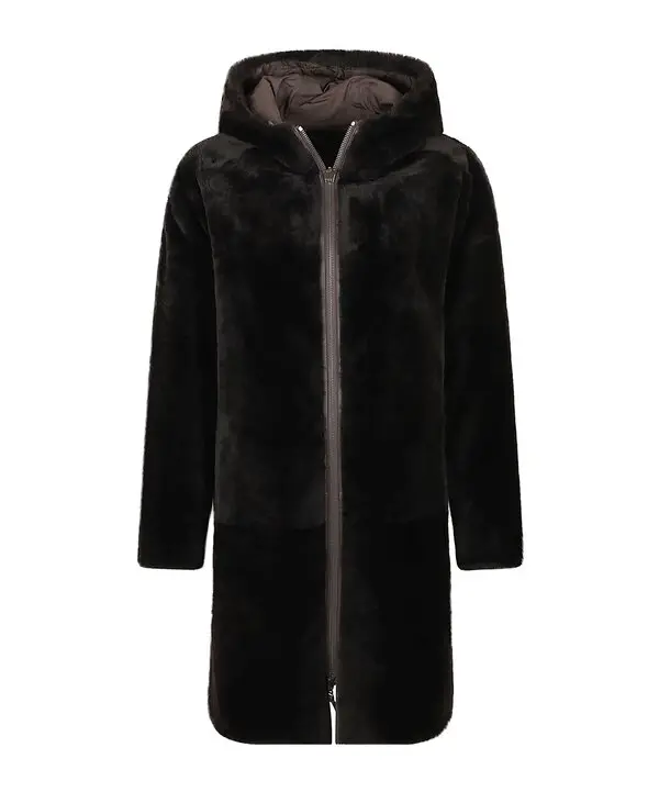 YVES SALOMON Midlength Hooded Parka
