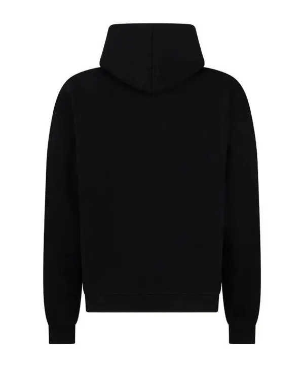 Dsquared2 Cotton Jersey Hooded Sweatshirt With Maple Leaf Print
