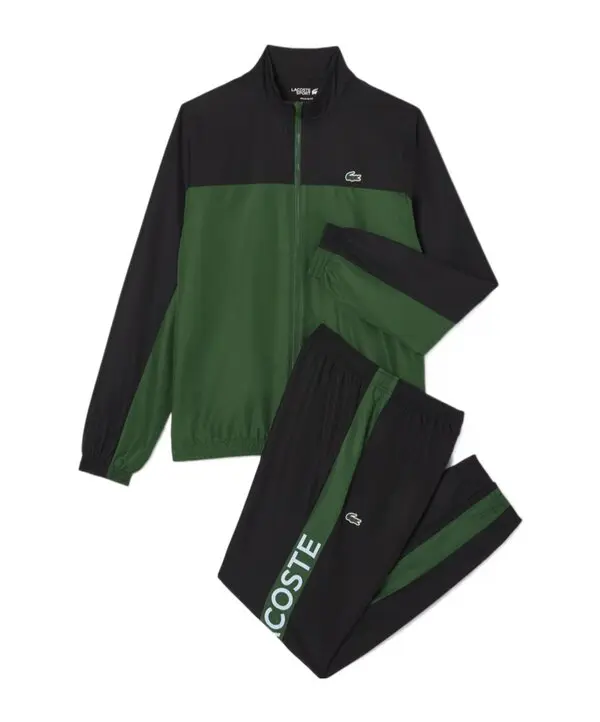 Lacoste Tennis Printed Tracksuit - Black