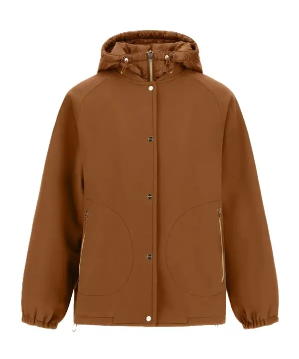 Herno Zip-up Hooded Padded Jacket - Brown