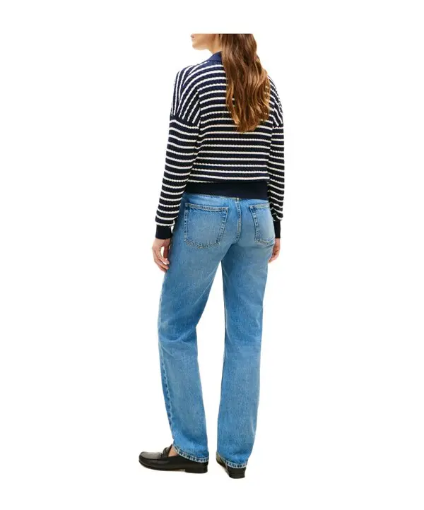 Tommy Hilfiger Polo Collar Long Sleeve Knit Top